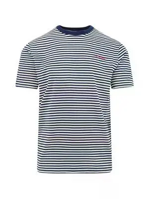 MC2 SAINT BARTH Striped Portofino T-shirt With Sapore Di Mare Embroidery