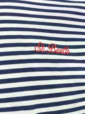 MC2 SAINT BARTH Striped Portofino T-shirt With Sapore Di Mare Embroidery