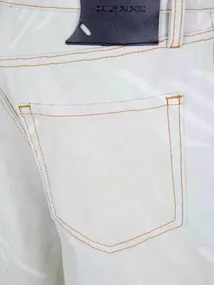 DAILY PAPER Logo Print Contrast Stitch Shorts - Blue