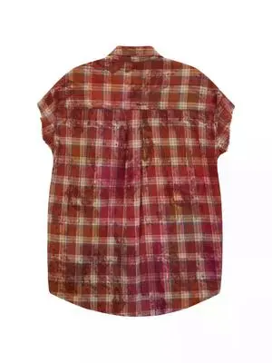 ACUPUNCTURE 1993 Texas Check Frayed-edge Shirt