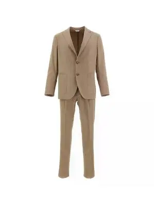 Boglioli Single-breasted Patch-pocket Suit - Neutrals
