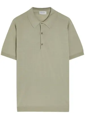 John Smedley Macloud Merino Wool Polo Shirt - Olive
