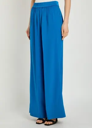 JOSEPH Cara Wide-leg Crepe Trousers