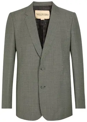 Valentino Garavani Houndstooth Wool Blazer