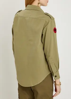 Isabel Marant Étoile Umberta Appliquéd Twill Shirt - Khaki