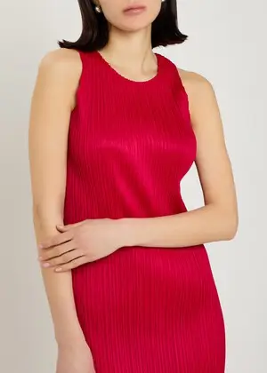 Issey Miyake Midi Dress - Red