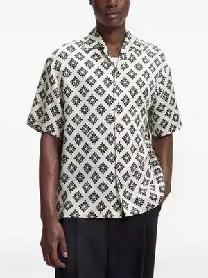 Hugo Geometric-print Short-sleeve Shirt