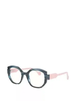 FACE À FACE Minds 1 Geometric-frame Eyeglasses - Blue