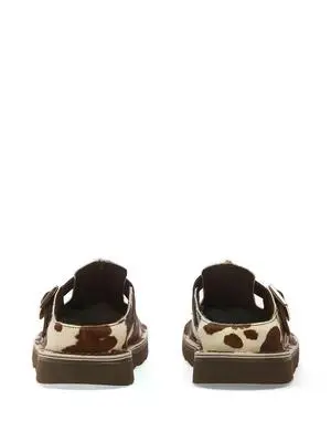 Clarks Cow Print Buckle Fastening Sneakers