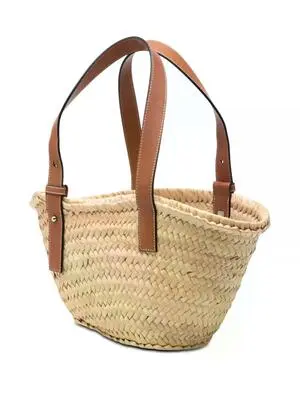 Loewe Raffia Anagram Basket Tote Bag - Neutrals