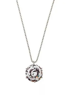 MAISON MARGIELA Tone Crystal Pendant Necklace - Silver