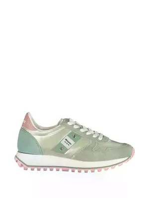 BLAUER. Lace-up Sneakers With Glitter Heel