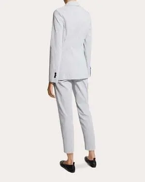 Theory Textured Linen Blend Staple Blazer - Grey