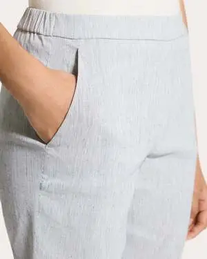 Theory Treeca Textured Cropped Pull-on Pants - Grey