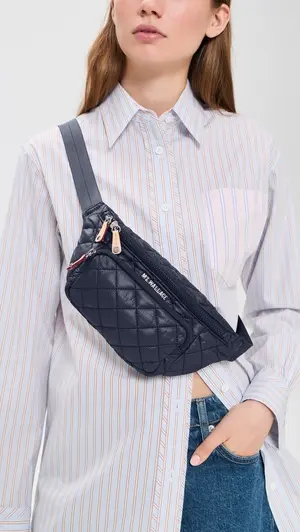 Mz Wallace Small Metro Quilted Sling Bag - Navy