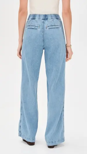 Paige Rumi Paneled Wide-leg Jeans