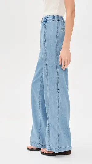 Paige Rumi Paneled Wide-leg Jeans