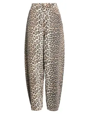 GANNI Leopard-print Organic Cotton Mom Jeans