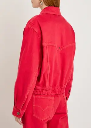 Versace Blouson Denim Jacket - Red