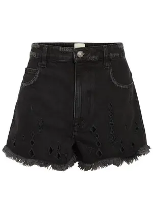 Isabel Marant Étoile Aecia Cut-out Denim Shorts