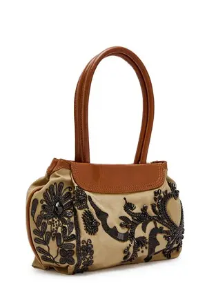 Dries Van Noten Embellished Twill Shoulder Bag