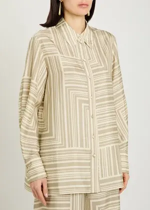 JOSEPH Atlan Printed Silk Shirt