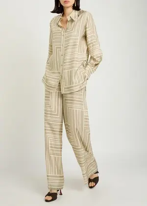 JOSEPH Atlan Printed Silk Shirt