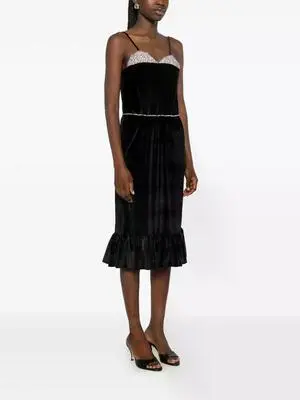 DUNESI Dunes Lolita Crystal-embellished Midi Dress