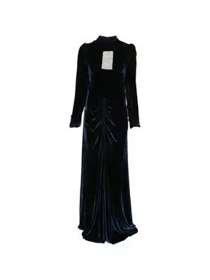 DUNESI Dunes Embellished Ruched Maxi Dress