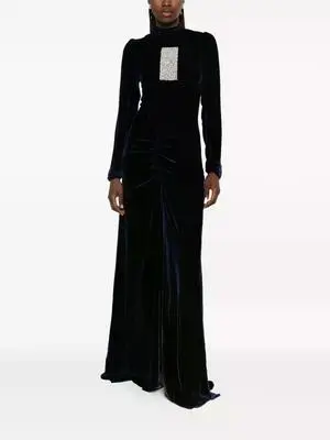DUNESI Dunes Embellished Ruched Maxi Dress