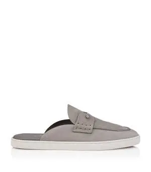 CHRISTIAN LOUBOUTIN Chanme Leather Mules - Grey