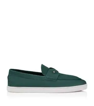 CHRISTIAN LOUBOUTIN Chambeliboat Leather Loafers - Green