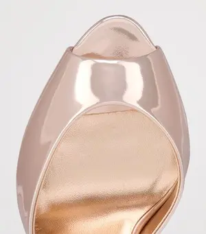 CHRISTIAN LOUBOUTIN Me Dolly Patent Leather Mules 100mm - Beige