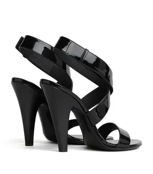 Alaïa Patent Leather Cone Sandals - Clear