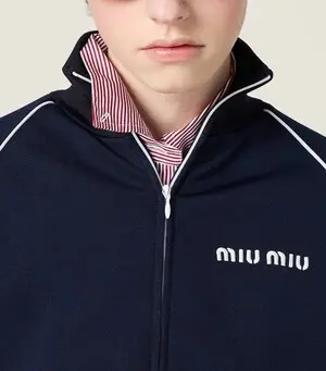 Miu Miu Zip-up Track Jacket - Blue