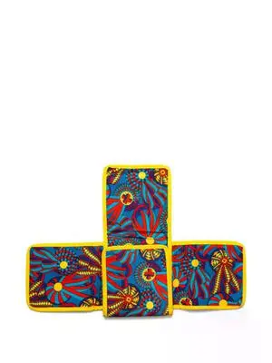 Hermès 1990s Printed Cotton Egg And Toast Set