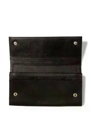 Prada 2000s Triangle Logo Wallet - Black