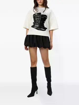 HAMZA Graphic Print T-shirt - Neutrals
