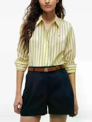 Tommy Hilfiger Vertical Stripe Long Sleeve Shirt - Yellow
