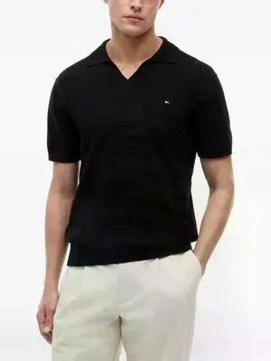 Tommy Hilfiger Waffle-knit V-neck T-shirt