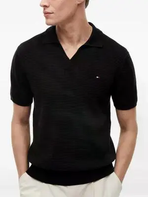 Tommy Hilfiger Waffle-knit V-neck T-shirt