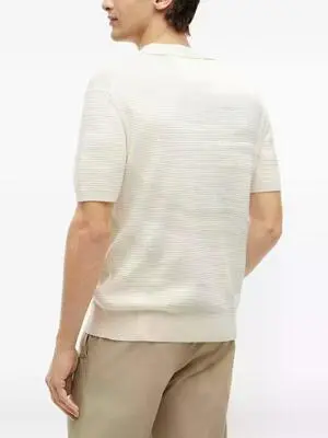 Tommy Hilfiger Textured Open-collar T-shirt