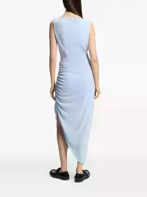 Hugo Asymmetric Ruched Boat Neck Dress
