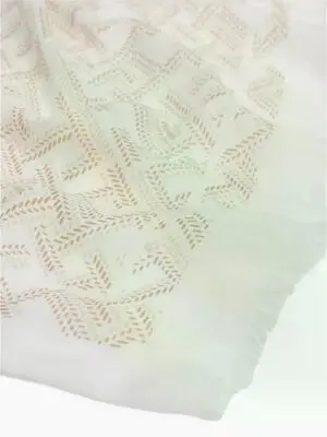 Tommy Hilfiger Monogram-print Frayed-edge Scarf - Neutrals