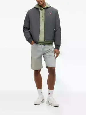 Tommy Hilfiger Logo Patch Zip-up Bomber Jacket - Grey