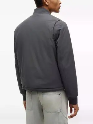 Tommy Hilfiger Logo Patch Zip-up Bomber Jacket - Grey