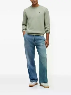 Tommy Hilfiger Logo Patch Crewneck Sweatshirt - Green