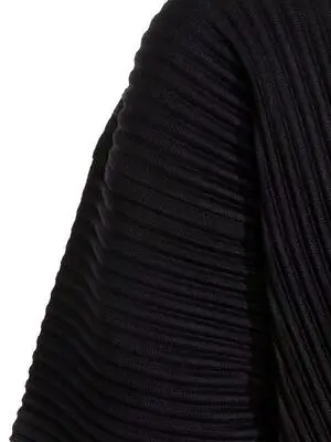Issey Miyake Pleated Polo Shirt - Black