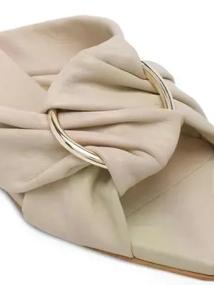 ANGEL ALARCON Square-toe Ring-detail Sandals