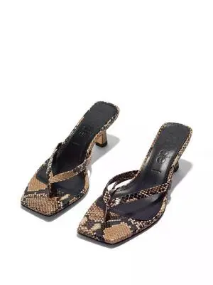 AeydĒ 55mm Wilma Snake-effect Sandals